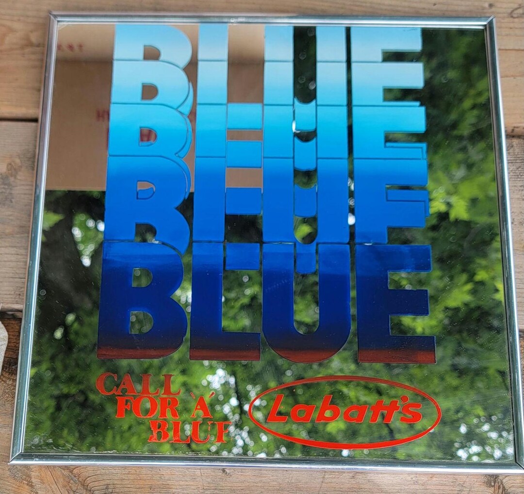 Vintage Carnival Mirror Labatts Blue Call for a Blue - Etsy