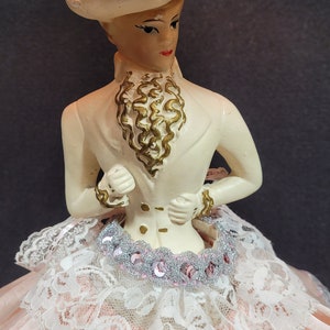 Vintage 1960s CHALKWARE Lady Lamp 0724. B4 - Etsy