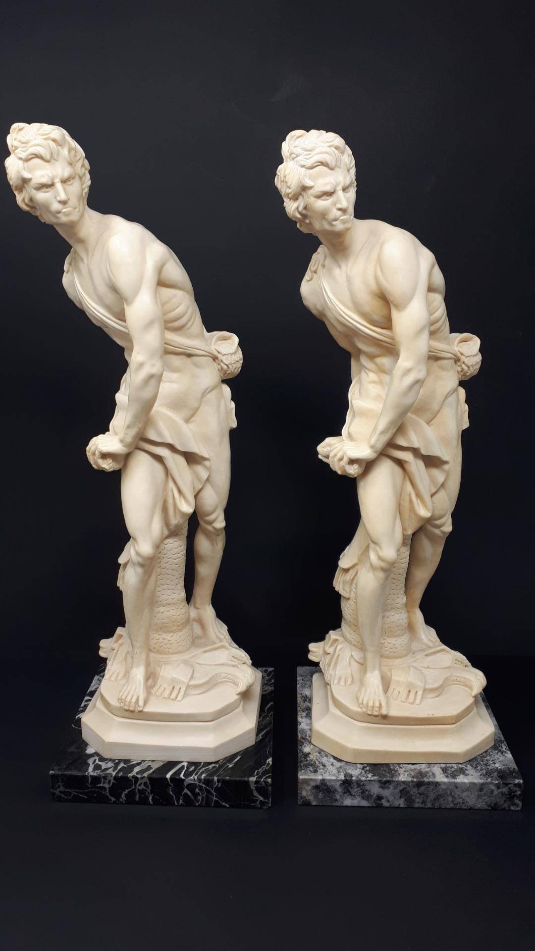 A.santini David and Goliath Sculpture Made in Italy Set of 2 - Etsy