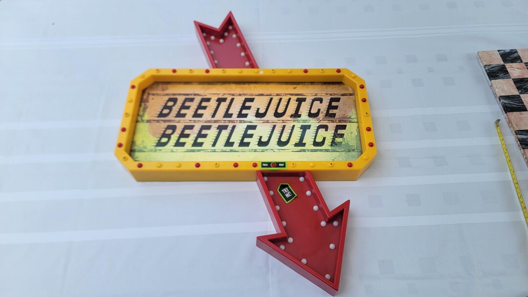 Licensed Beetlejuice Led Light up Sign Marquee Halloween Decor. F3 - Etsy