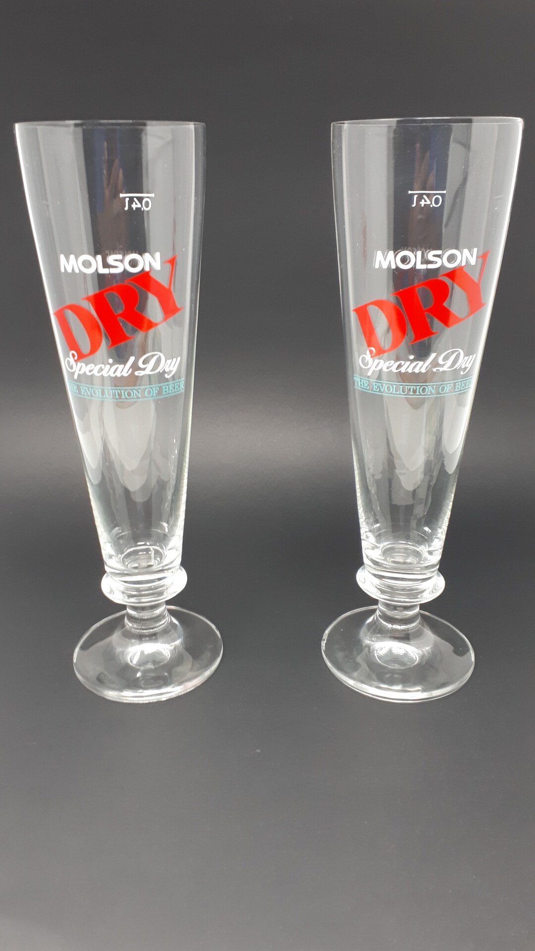 Vintage Molson Dry Beer Pilsner Glasses - Etsy