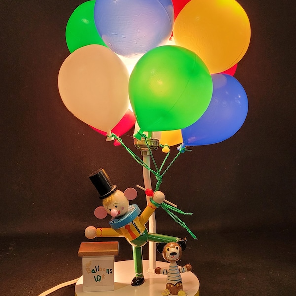 Vintage Balloon Clown Lamp - Etsy