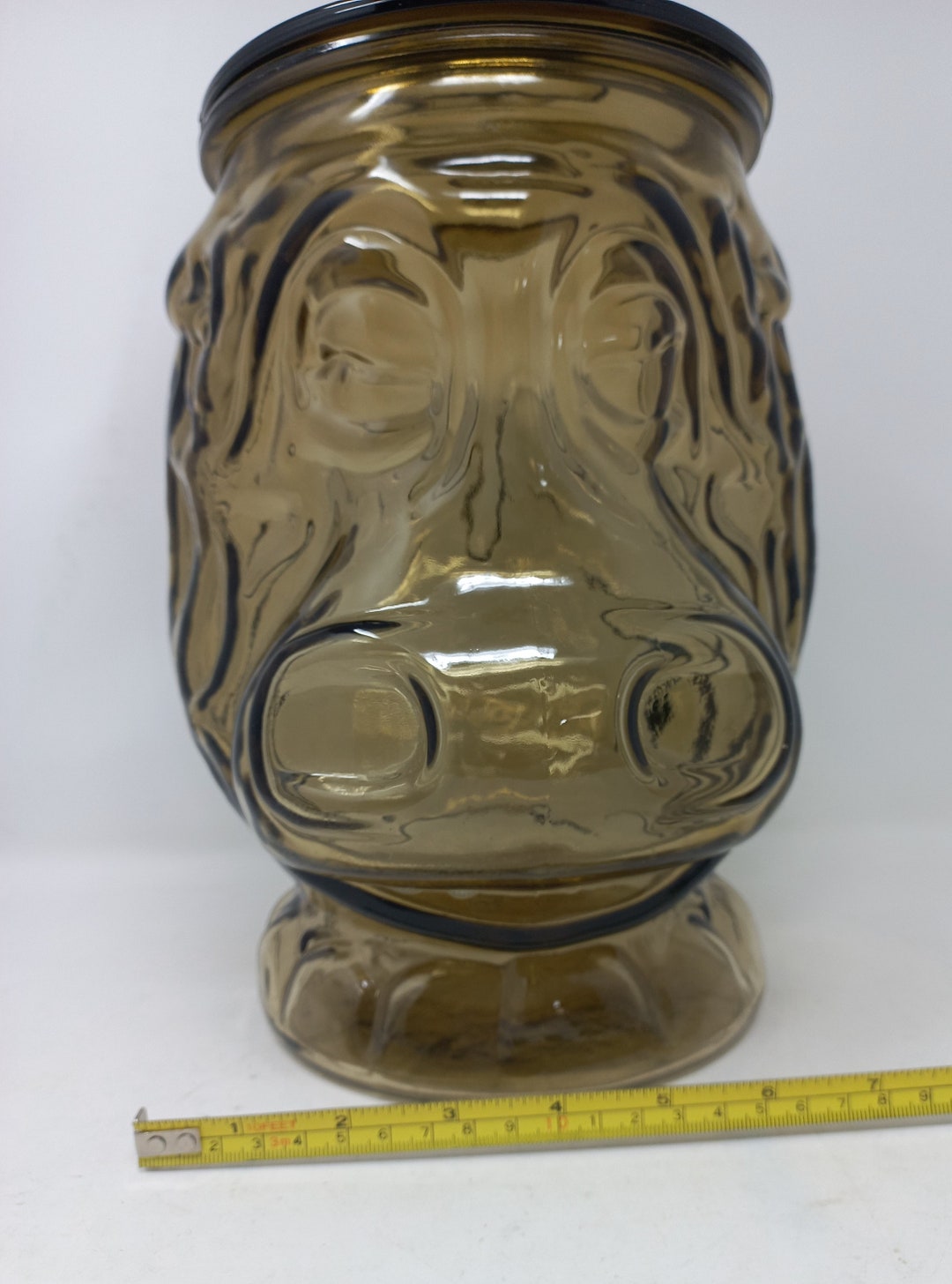 Retro/vintage Libbey Hippo Glass Cookie Jar. S3 - Etsy