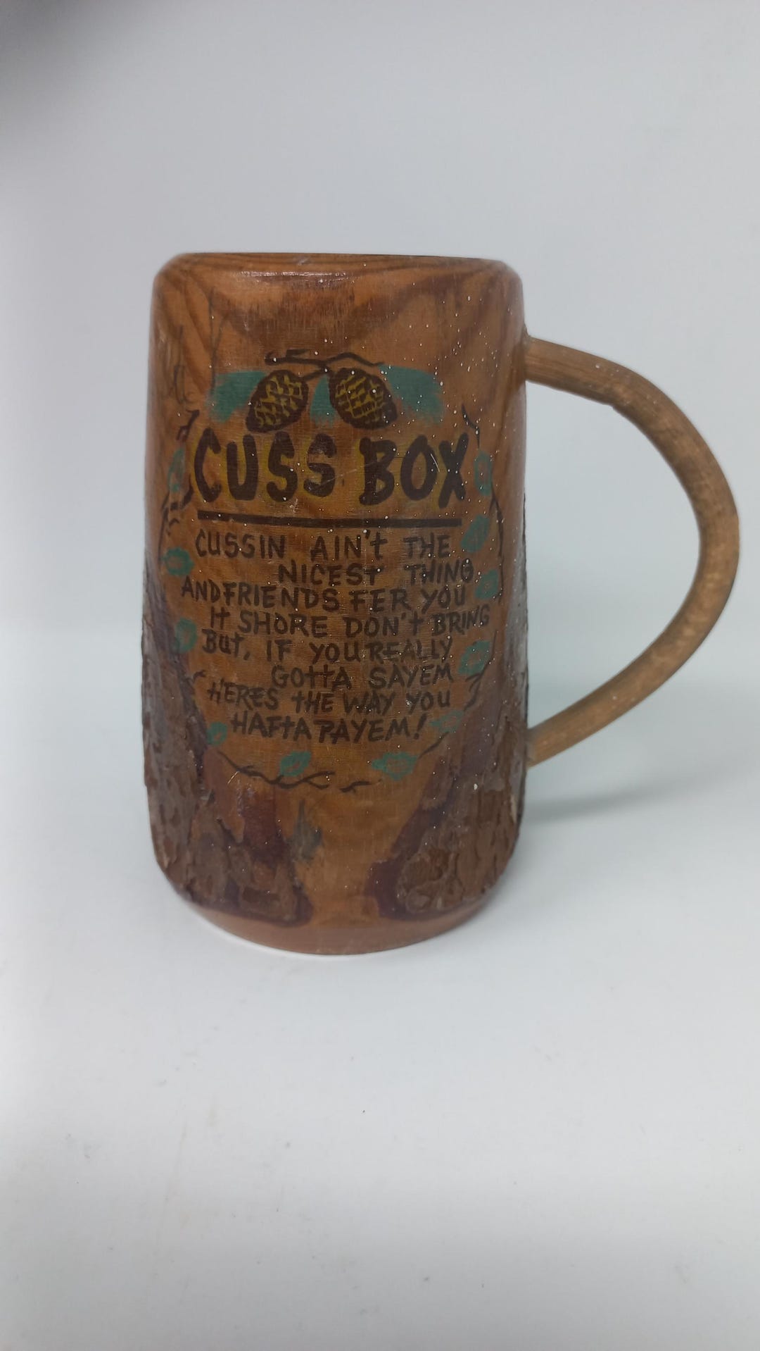 Vintage Cuss Box Country Cottage Decor Primative Decor - Etsy