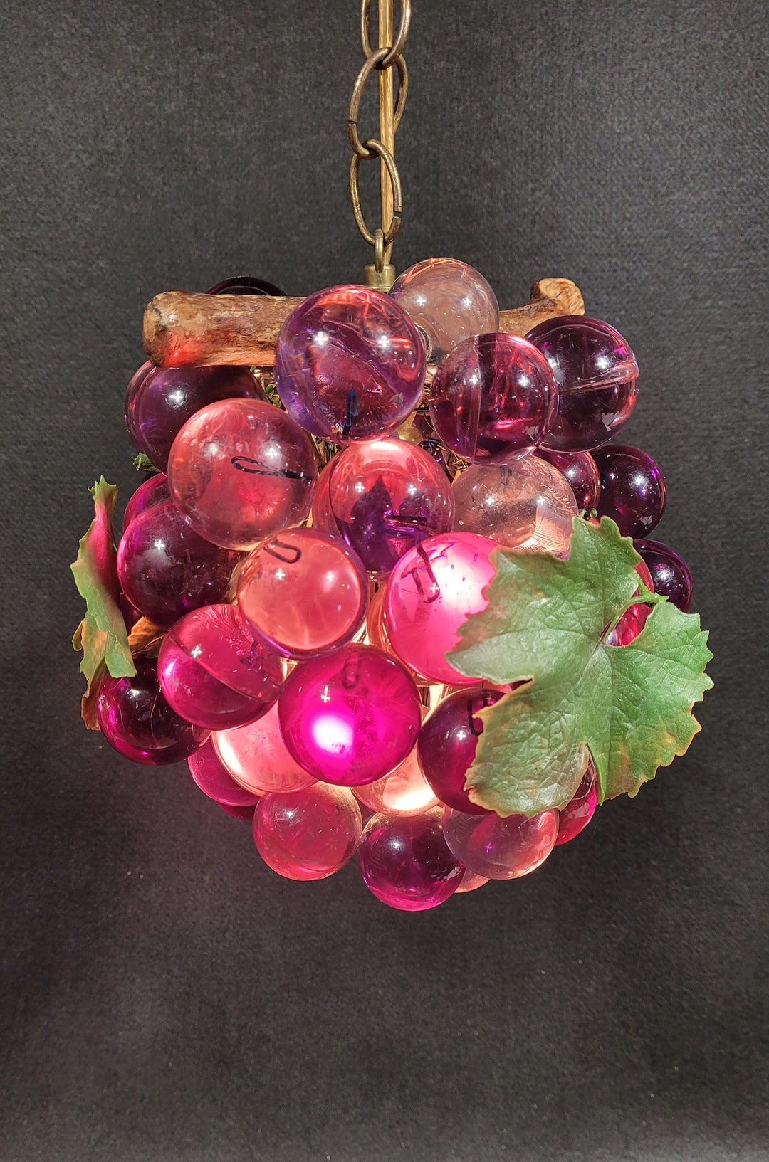Mid-century Modern Grape Cluster Swag Hanging Lamp. 0724. Shp - Etsy