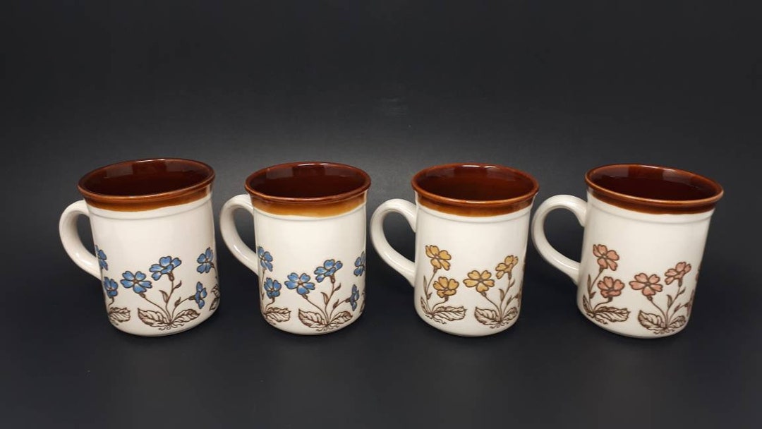 Retro Biltons Primula Mugs Set of 4 Made in England - Etsy
