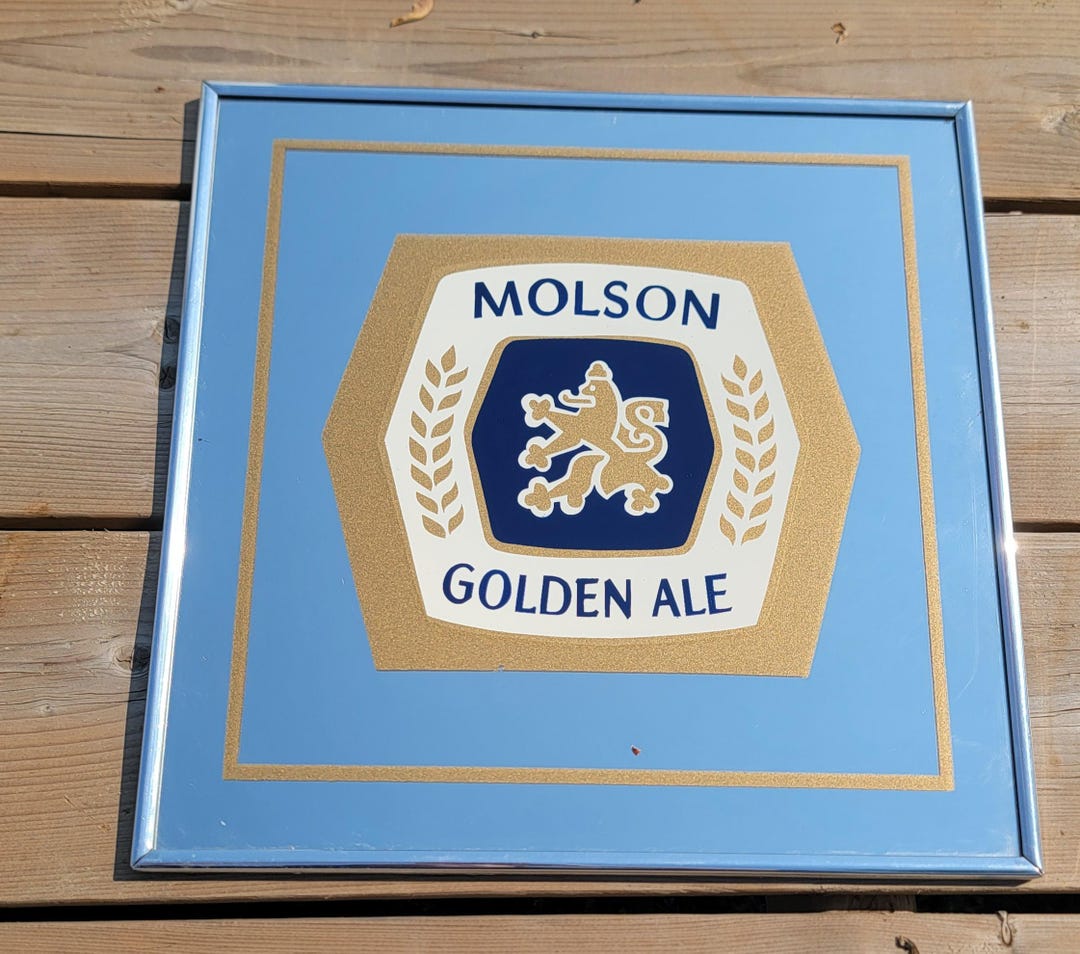 Vintage Molson Golden Ale Carnival Mirror 1970s - Etsy