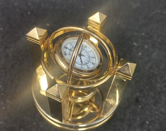 Birks Galileo Gimbal Gyroscope Desk Clock Brass - Etsy
