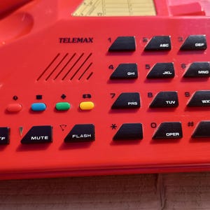 Retro 80s Red Telemax Touchtone Telephone Phone Land-line - Etsy
