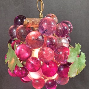 Mid-century Modern Grape Cluster Swag Hanging Lamp. 0724 - Etsy