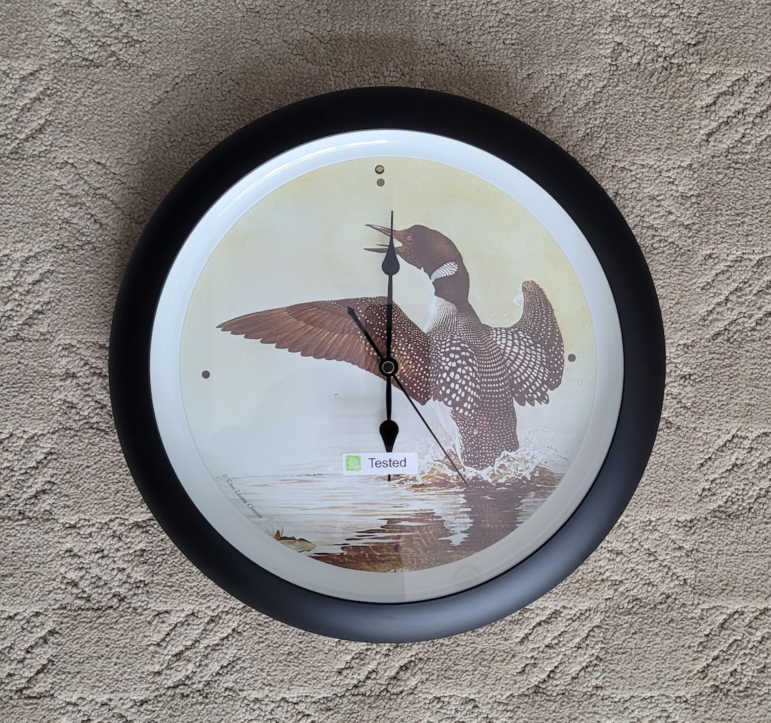 Vintage Loon Chiming Wall Clock Made in Canada Glen Loates Design. S6 ...