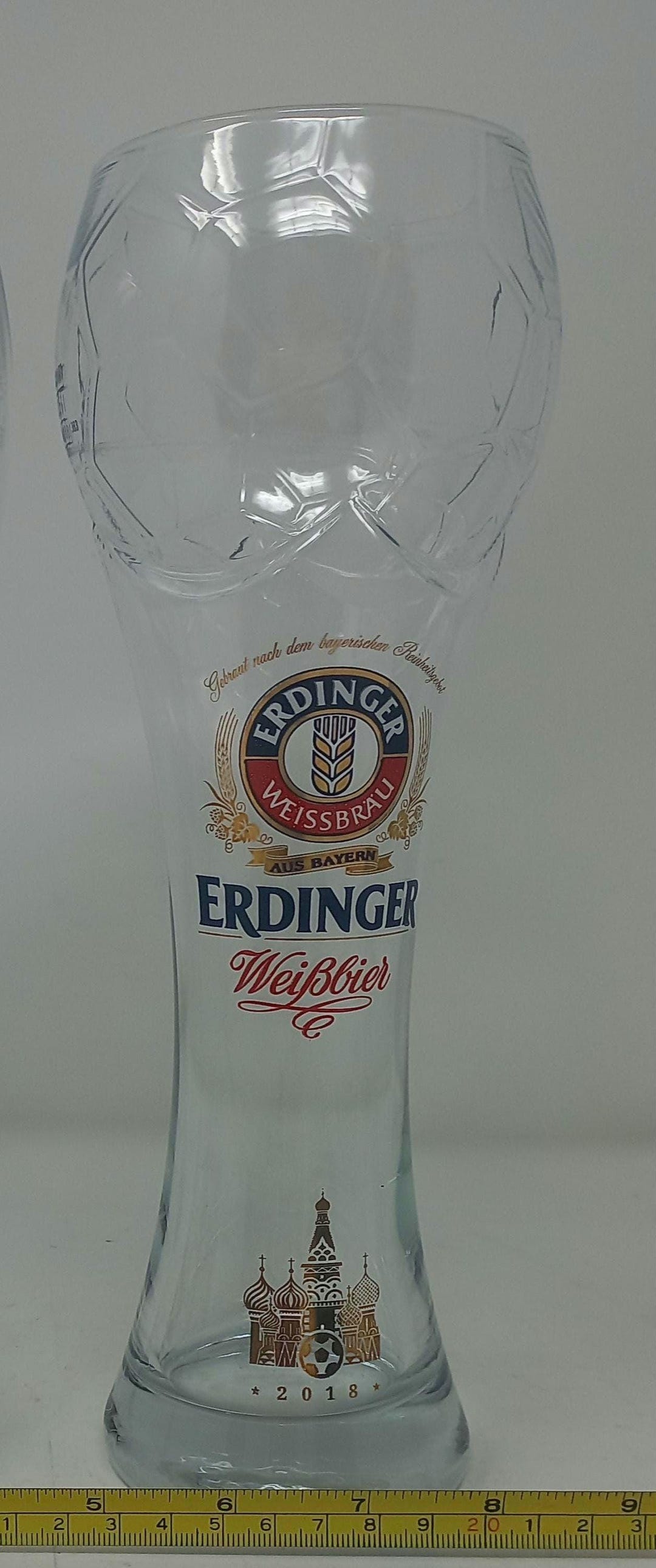 Erdinger Weissbrau Weisbier Beer Glass Soccer Ball Top - Etsy