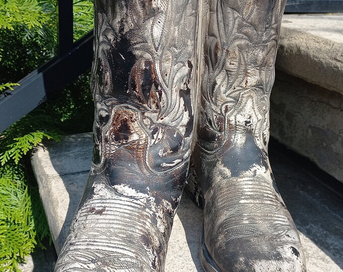 Cement Cowboy Boots Sculpture/planter - Etsy