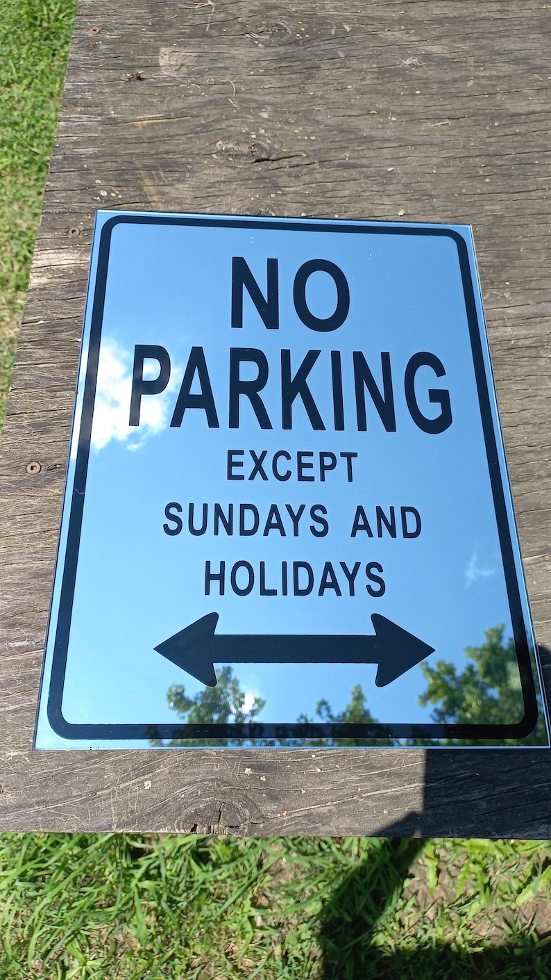 Mirror No Parking Sign - Etsy