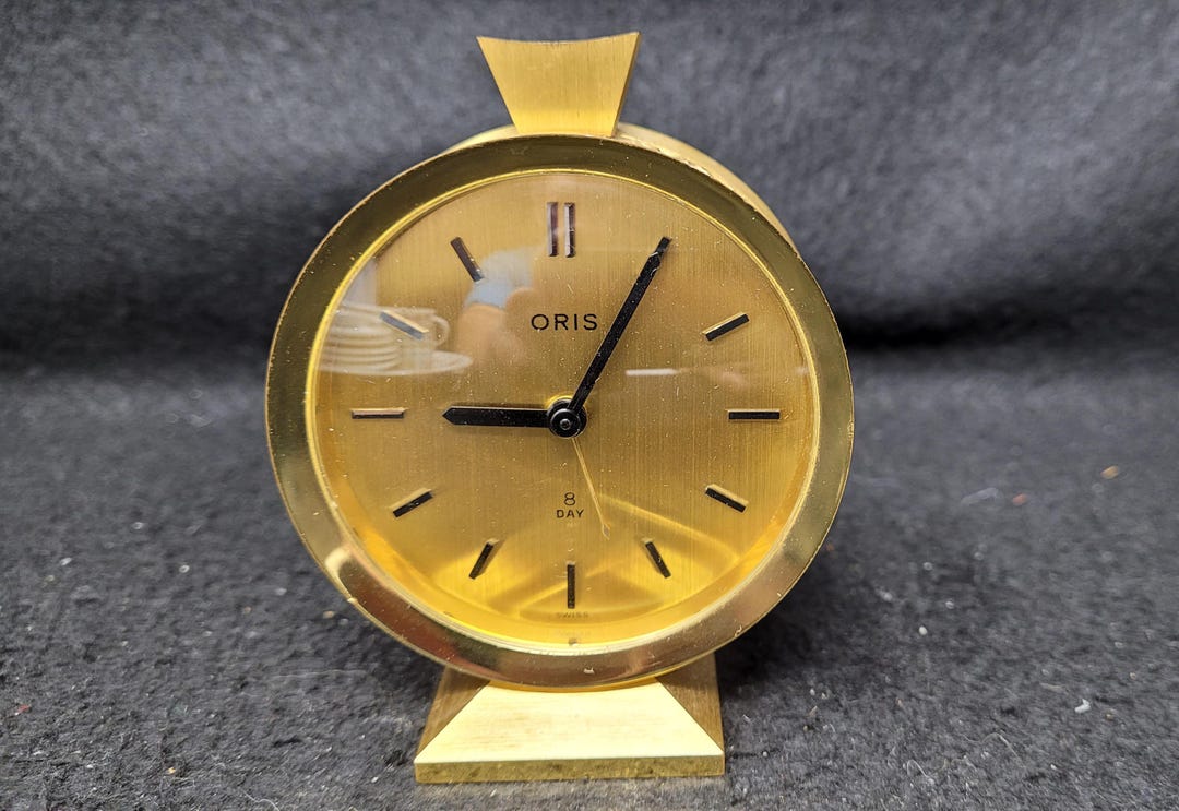 Vintage Brass Oris 8 Day Swiss Made Clock - Etsy