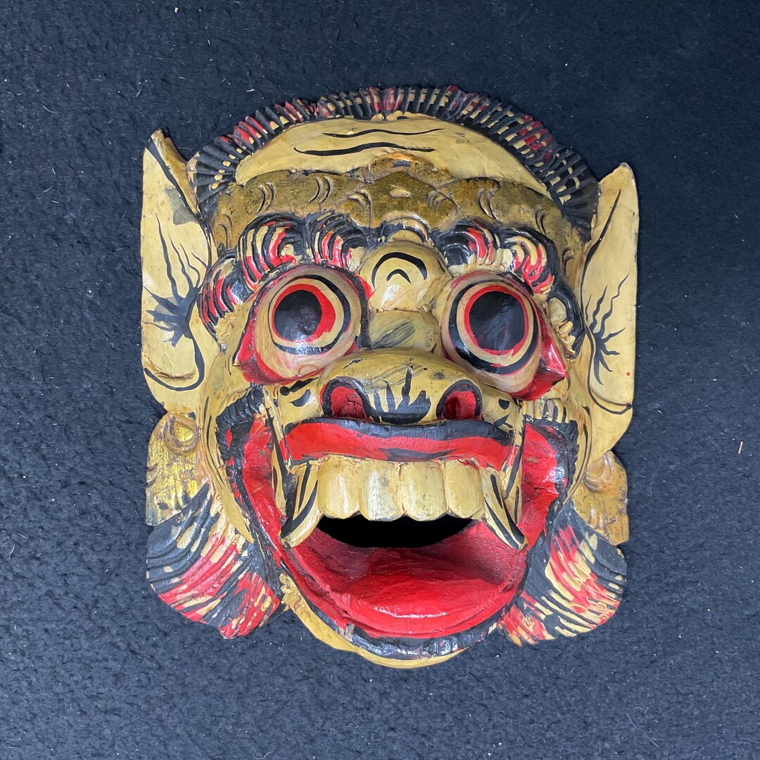 Indonesian Balinese Painted Barong Mask - Etsy