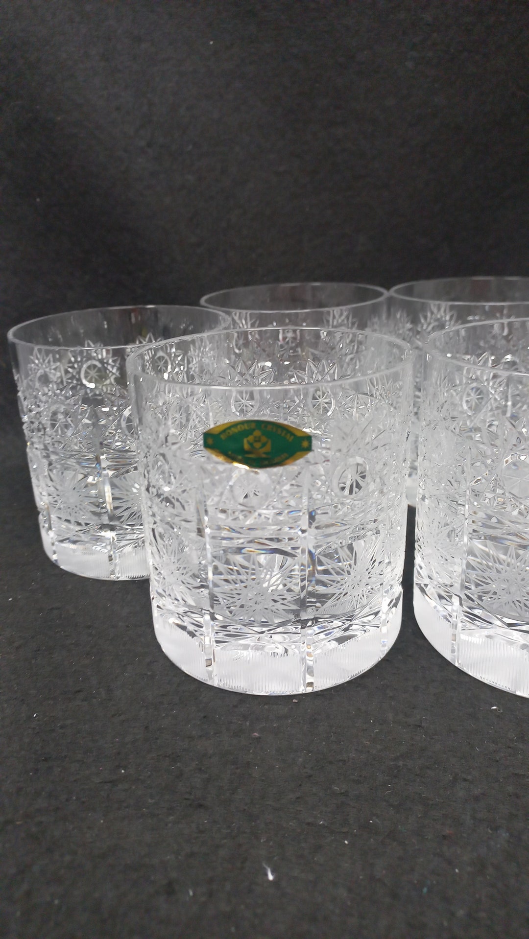 Crystal Rocks/lowball Glasses Honour Crystal Slovakia Set of 6 - Etsy