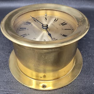 Vintage QUARTZ Brass Ships Time Clock Wall Vintage Boat Antique - Etsy
