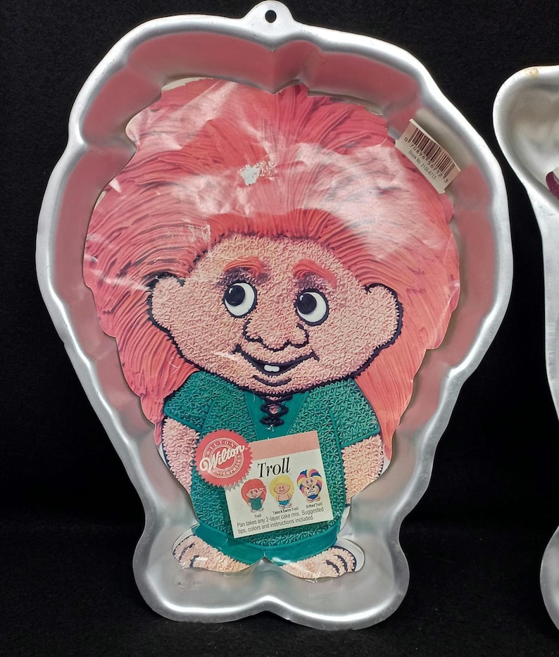 Vintage Set of 2 1990's Barney and Troll Cake Pans by Wilton ...
