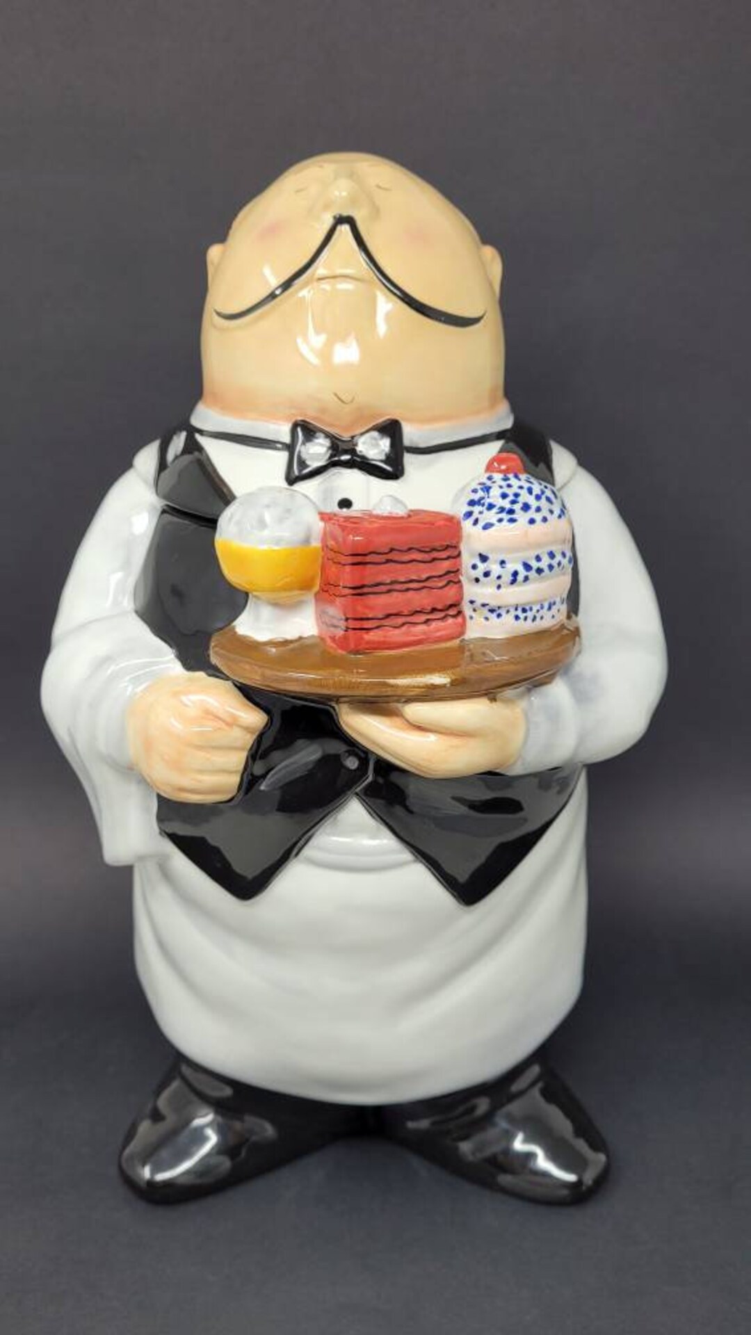 Butler Waiter Cookie Jar Certified International Tracy Flickinger ...
