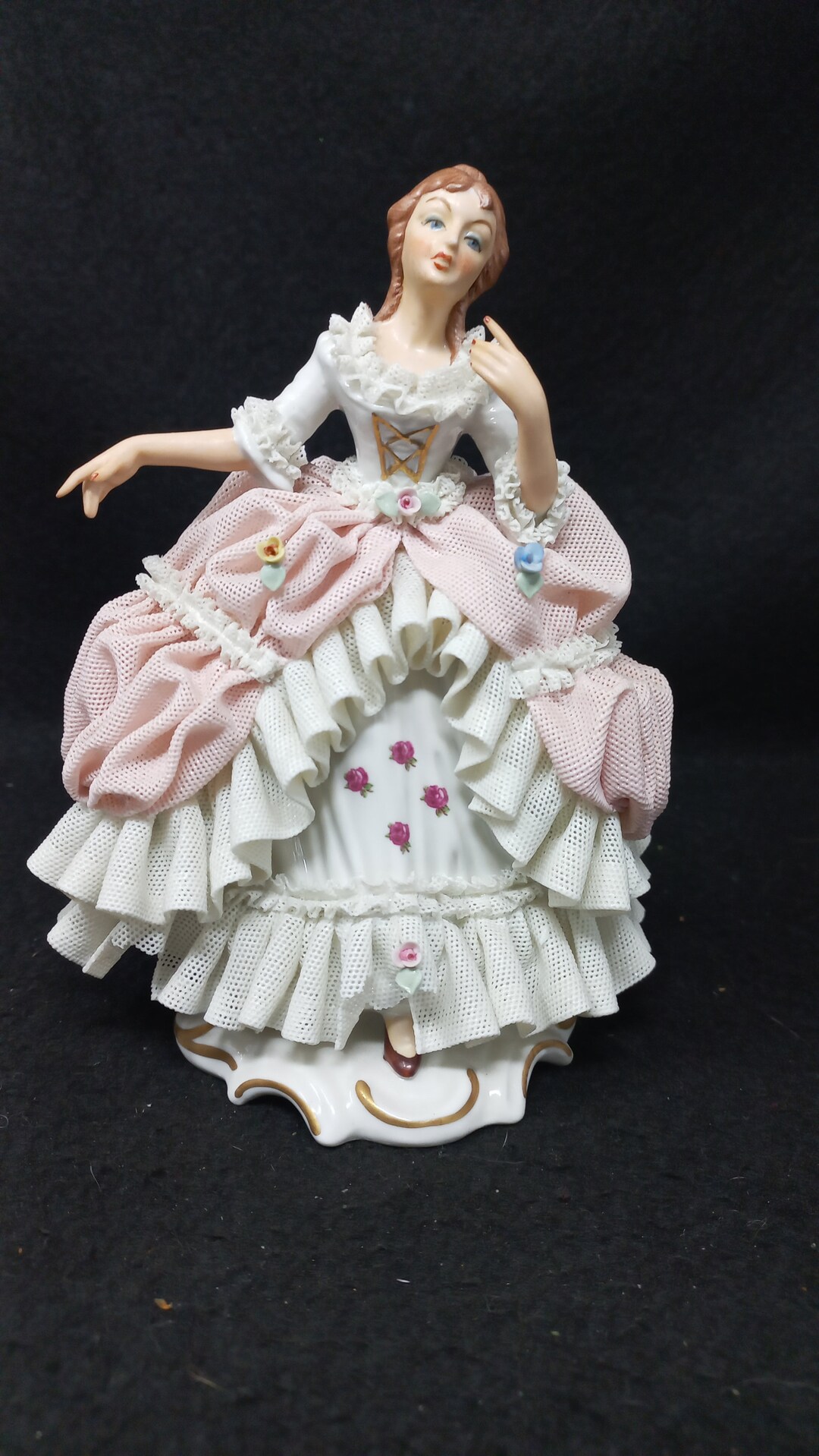 Vintage Dresden Lace Lady Karl-heinz Klette Germany 7 - Etsy