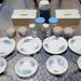 Vintage Brexton Picnic Set With Floral Porcelain Plates Set of 4. F2 - Etsy