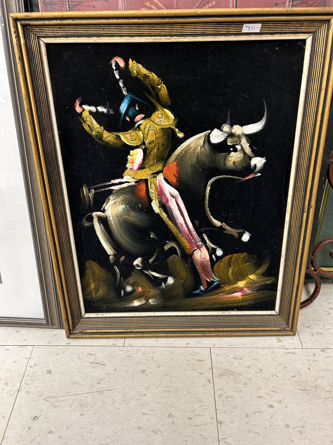 Vintage Velvet Fighting Matador and Bill 60’s Kitsch Decor - Etsy