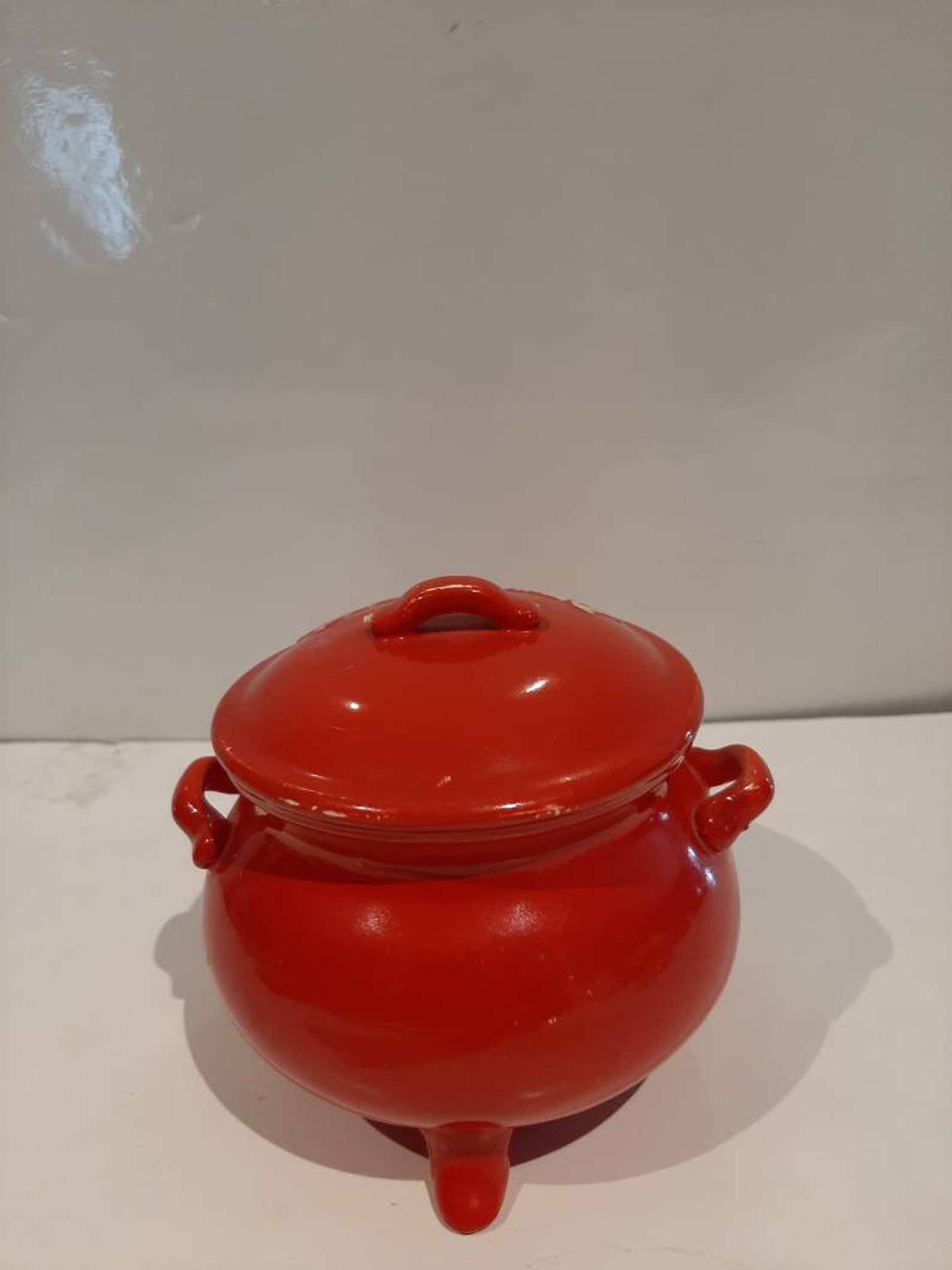 Vintage Penny Pot Red Kettle Bank - Etsy