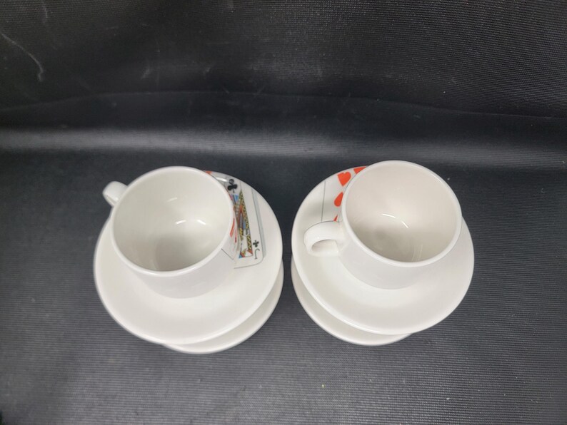 Playing Cards Poker Cups and Saucers Dudson Duraline Stoke of Kent ...