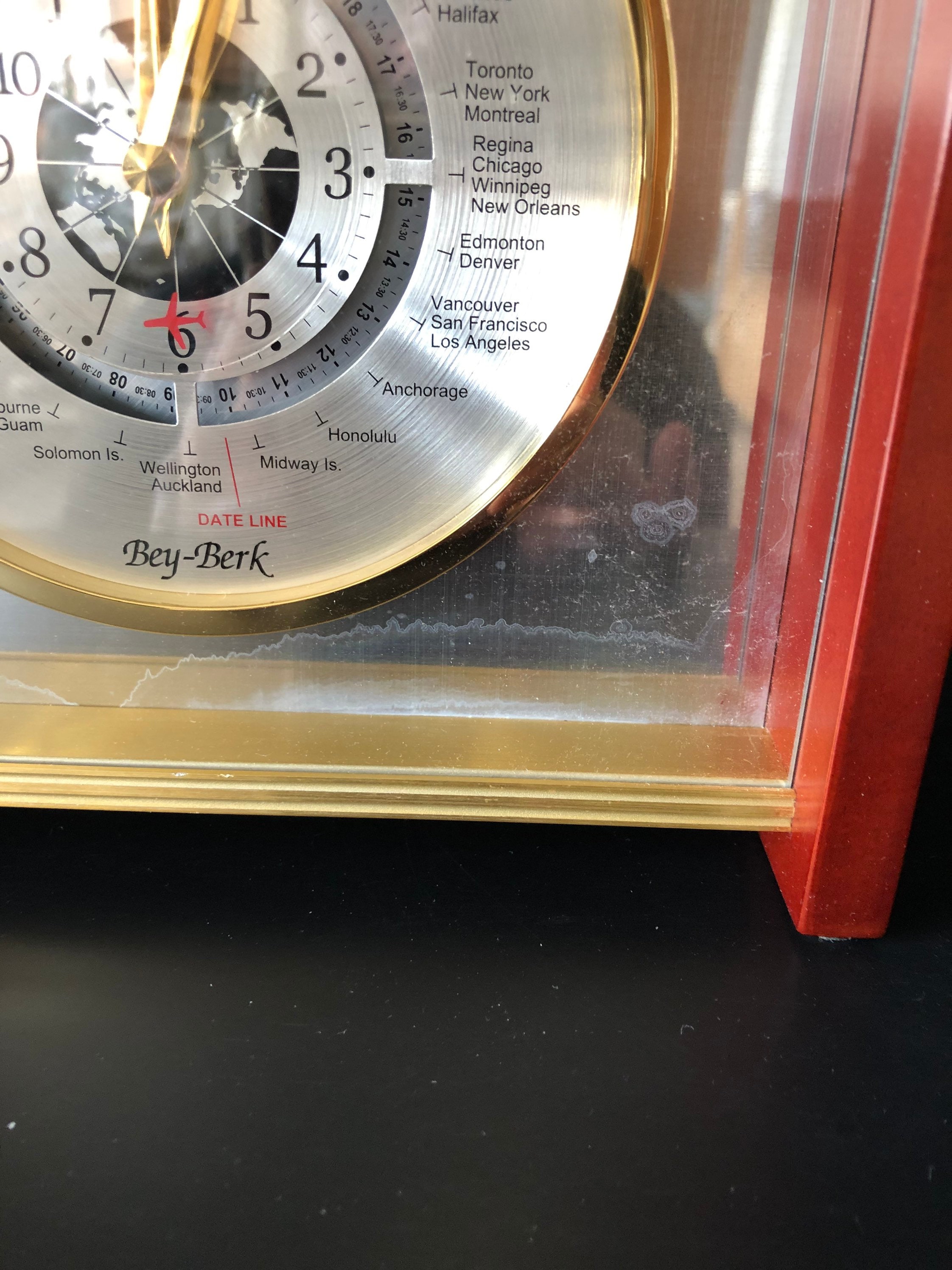 Vintage Bey Berk GMT World Time Mantel Clock . | Etsy