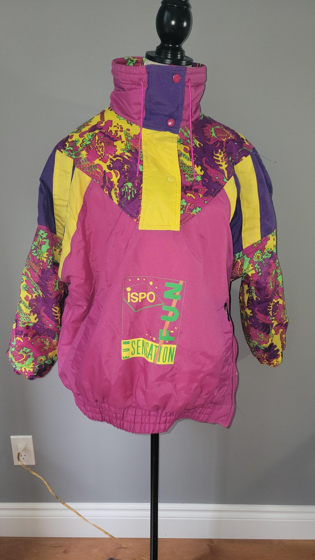 ISPO Vintage 80s 90s Crazy Colourful Pullover Ski Jacket M. R - Etsy