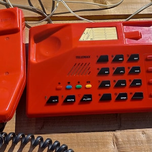 Retro 80s Red Telemax Touchtone Telephone Phone Land-line - Etsy
