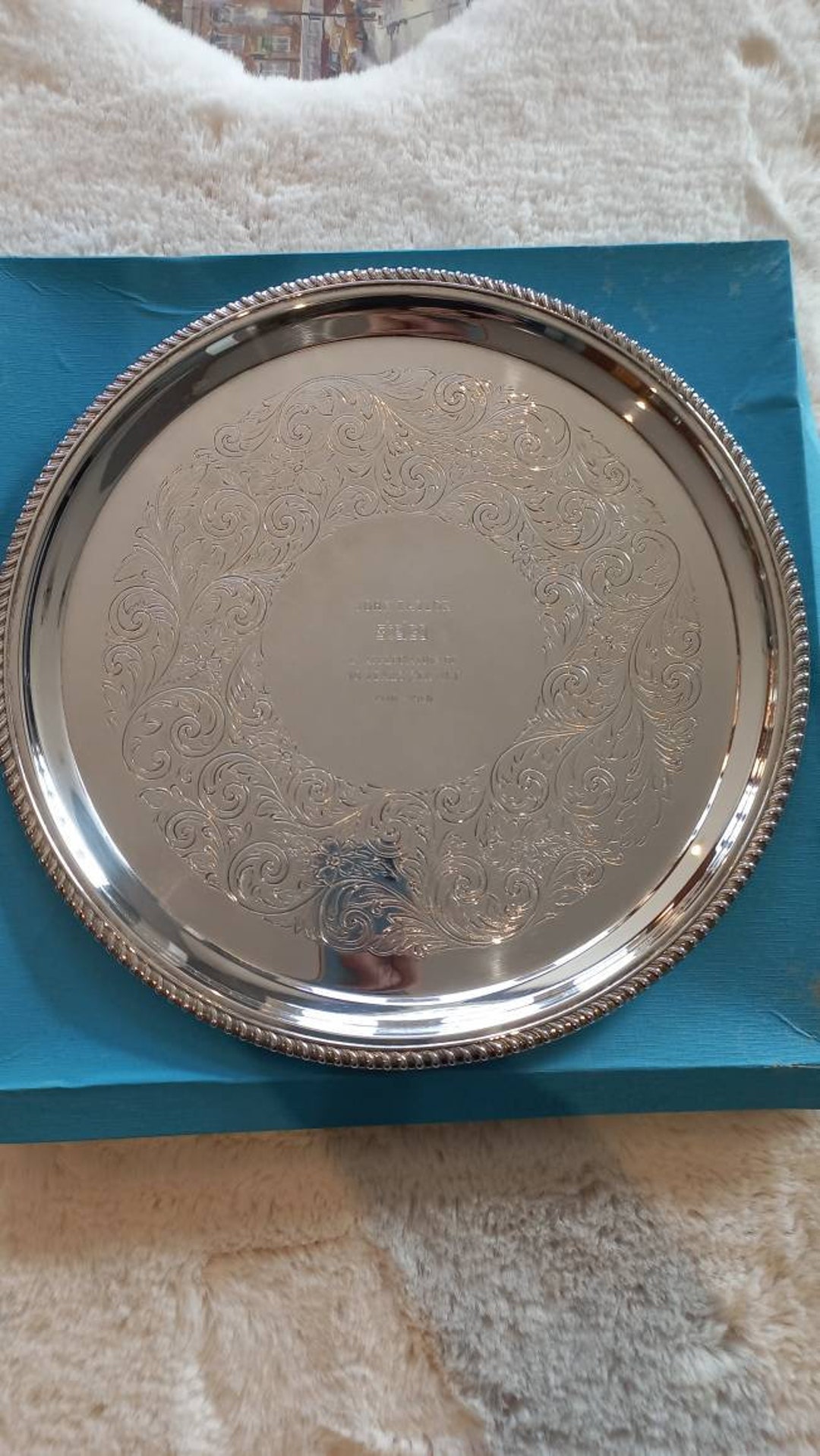 Vintage Birks Jewellers Silverplate Round Tray With Birks Box - Etsy