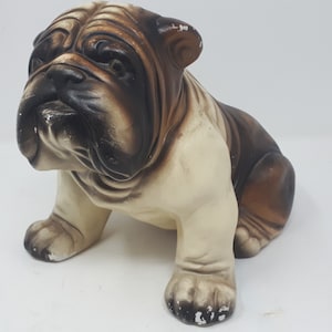 Vintage Ceramic Bulldog Sculpture - Etsy