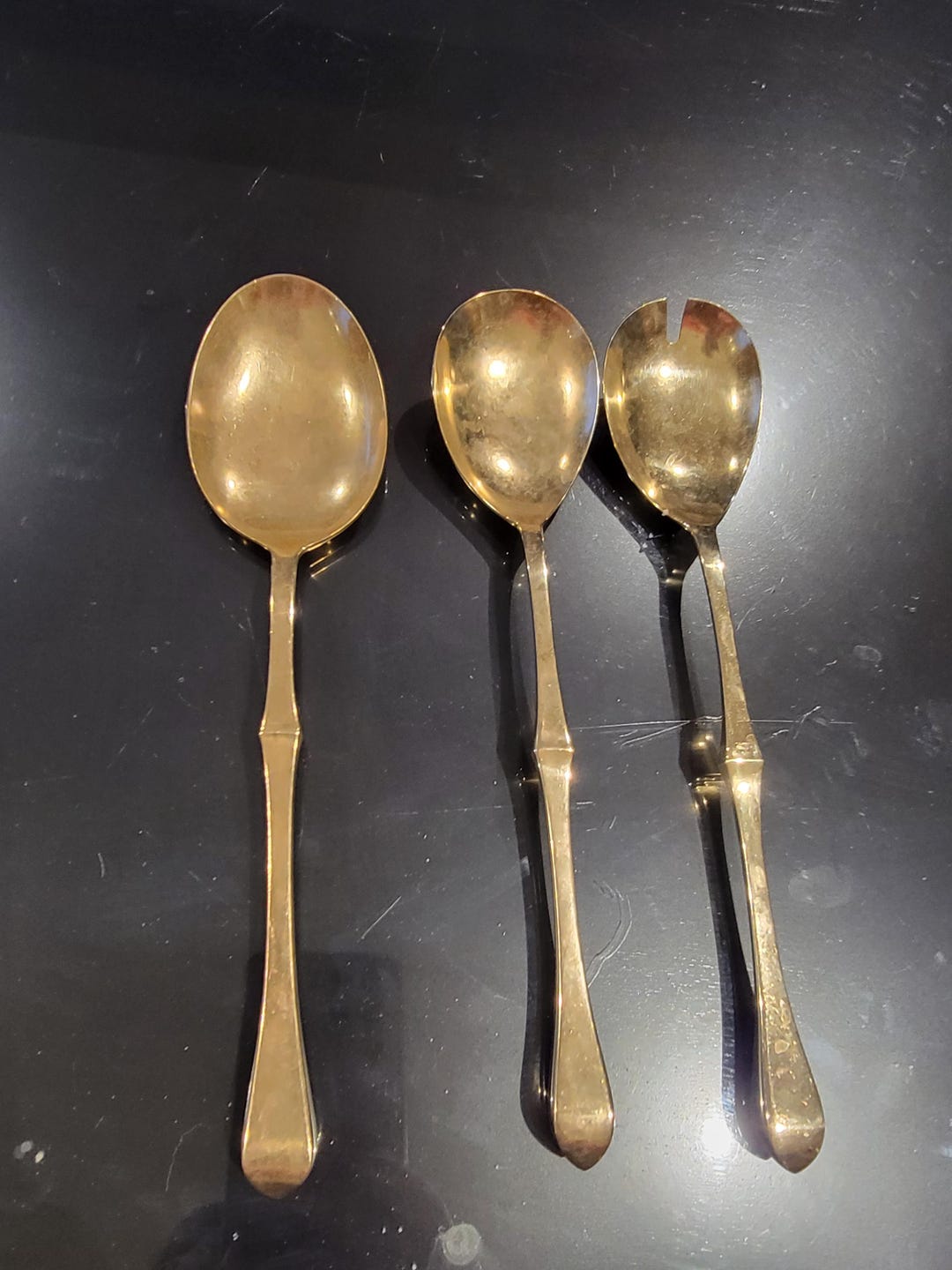 Brass Thailand Serving Utensils Set of 3. S5 - Etsy