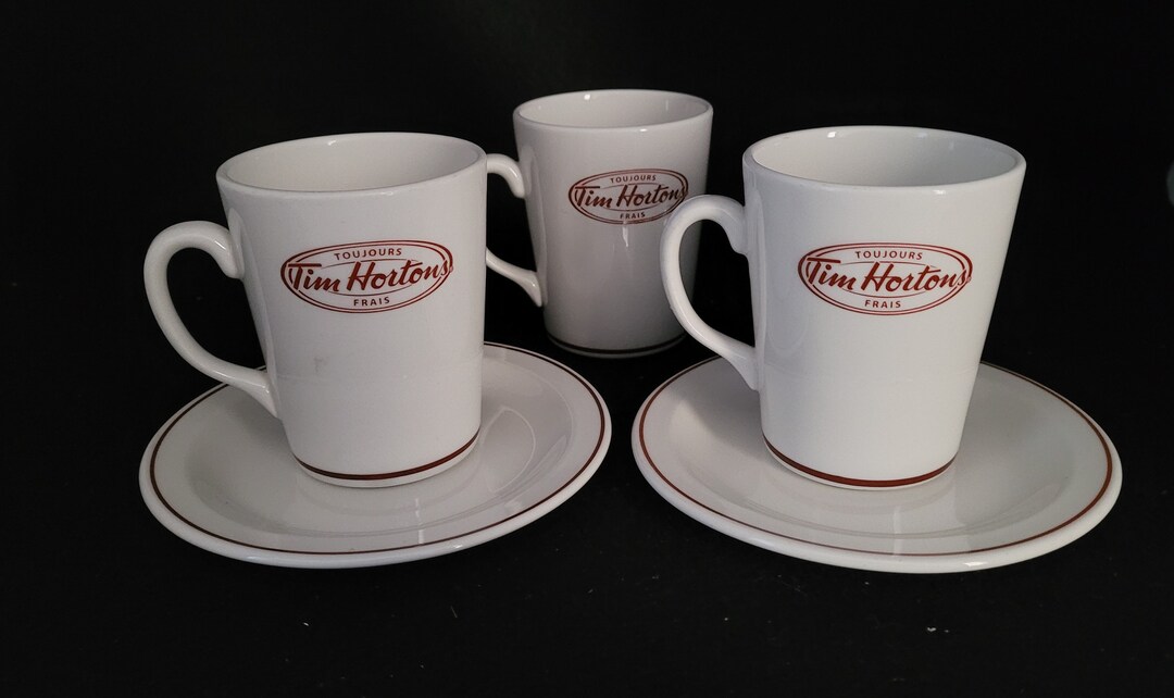 Vintage Steelite Tim Hortons Mugs With Plate Set of 5 Made in England ...