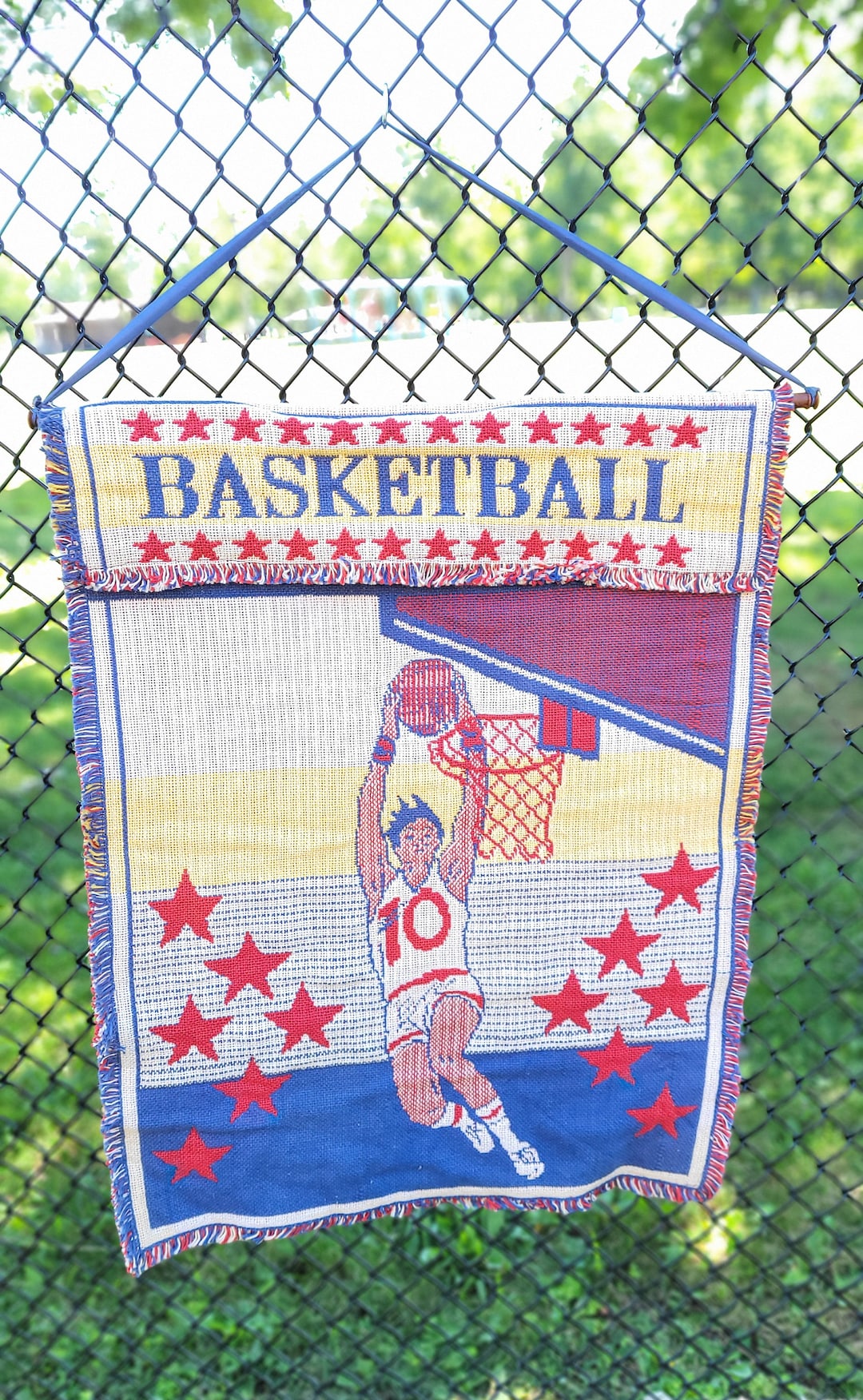 Vintage Basketball Player Wall Tapestry. 0624. F2 - Etsy