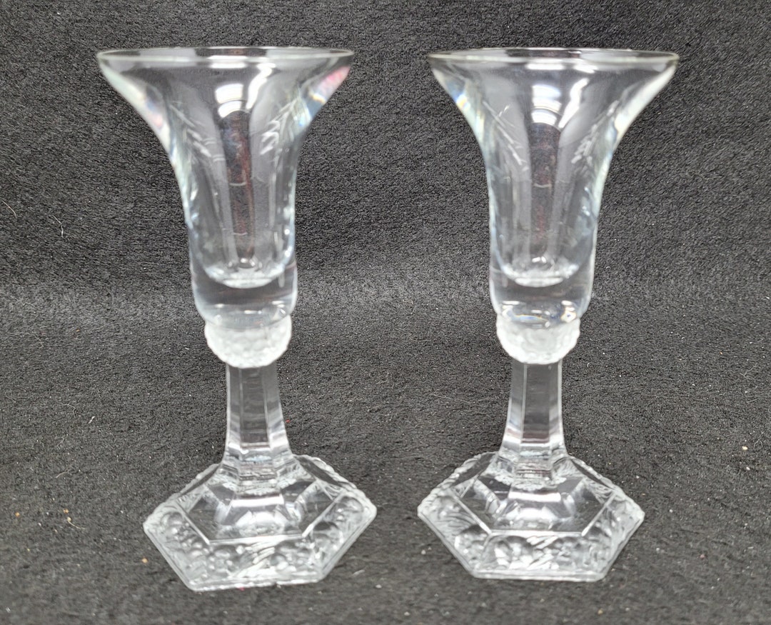 Rosenthal Rose Maria Crystal Candle Holders - Etsy