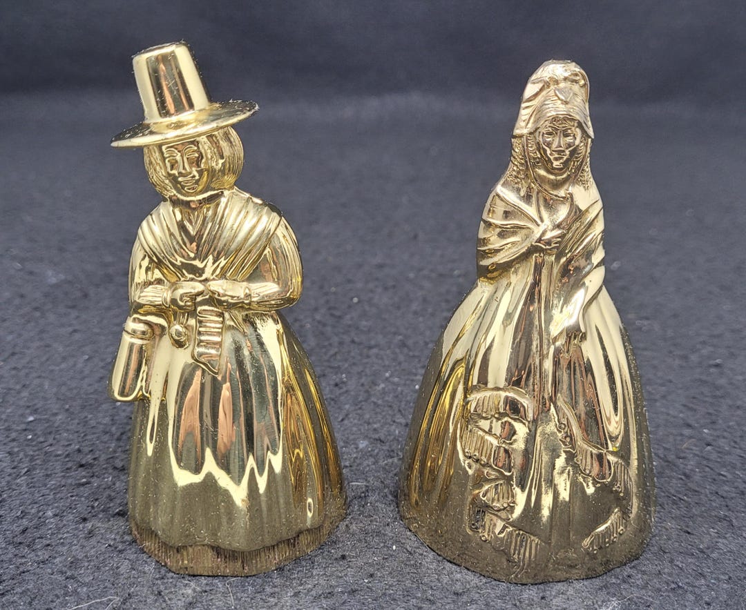 Vintage Brass Lady Bells Welsh Lady and Spanish Lady Bell - Etsy