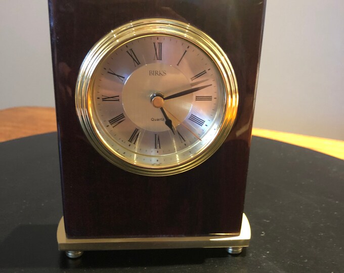 Vintage BIRKS Brass Quartz Mantel Clock With Cherry Shining Finish - Etsy