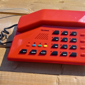 Retro 80s Red Telemax Touchtone Telephone Phone Land-line - Etsy