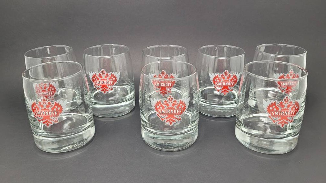 Set of 8 Smirnoff Vodka Lowball Glasses. S7 - Etsy