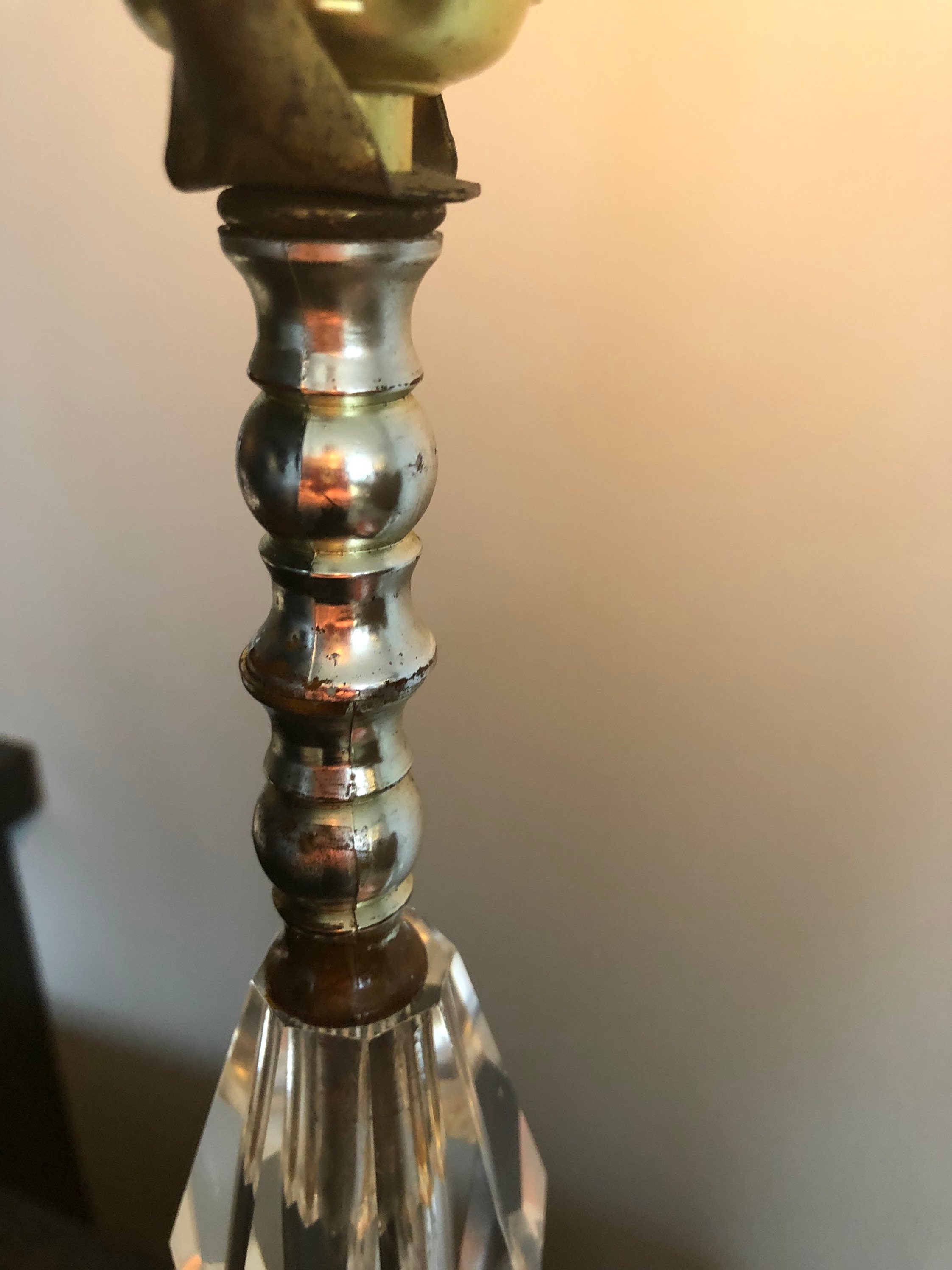 Vintage Hollywood Regency Amber Table / Bedroom Lamp Italian Decor. - Etsy