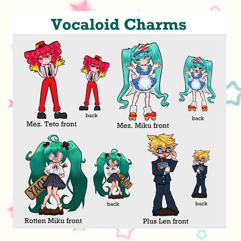 Vocaloid Charms/stickers - Etsy