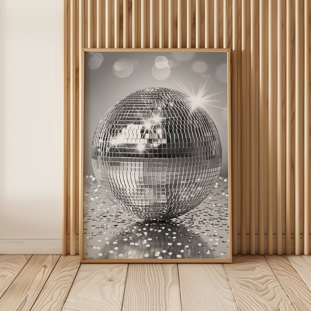 Printable Wall Art, Disco Print, Trendy Wall Art, Disco Ball Print ...