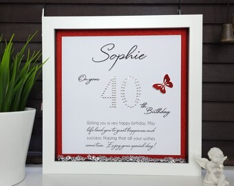 50th Birthday Shadow Box - Etsy UK