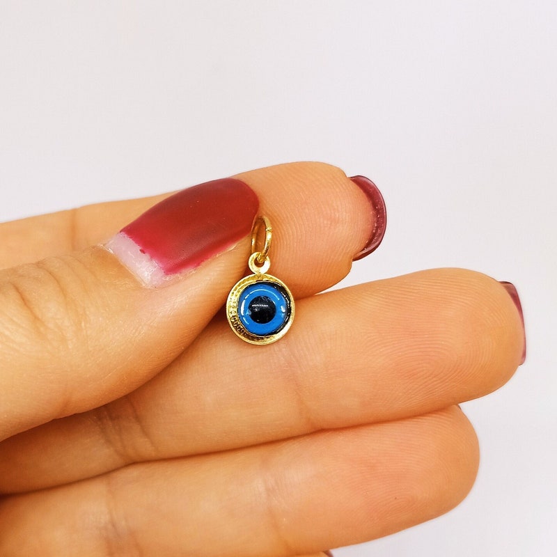 Gold Evil Eye Pendant - Etsy