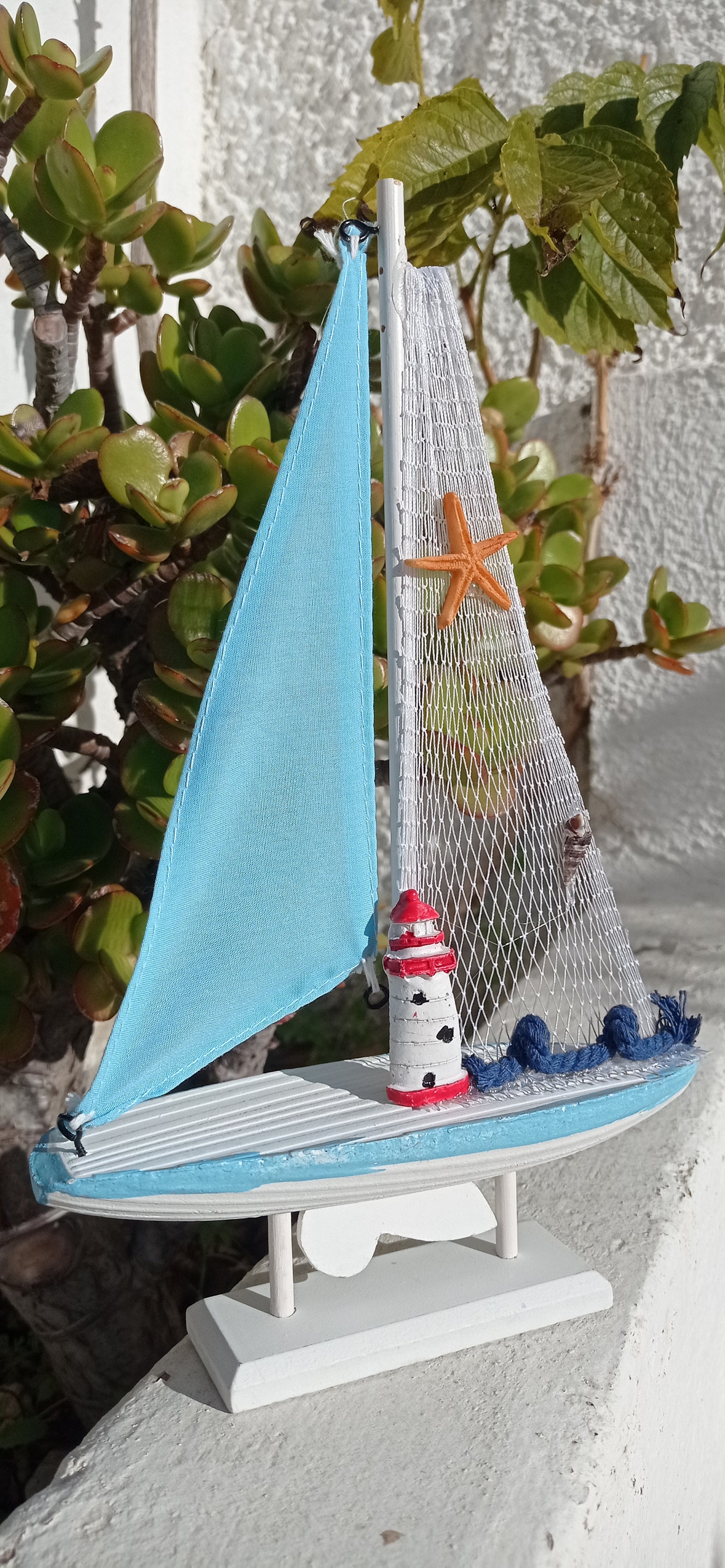 Tall Handmade Wood Boat Decoration - Etsy