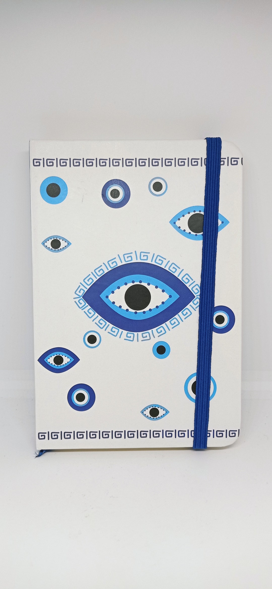 White or Blue Evil Eye Notebook - Etsy