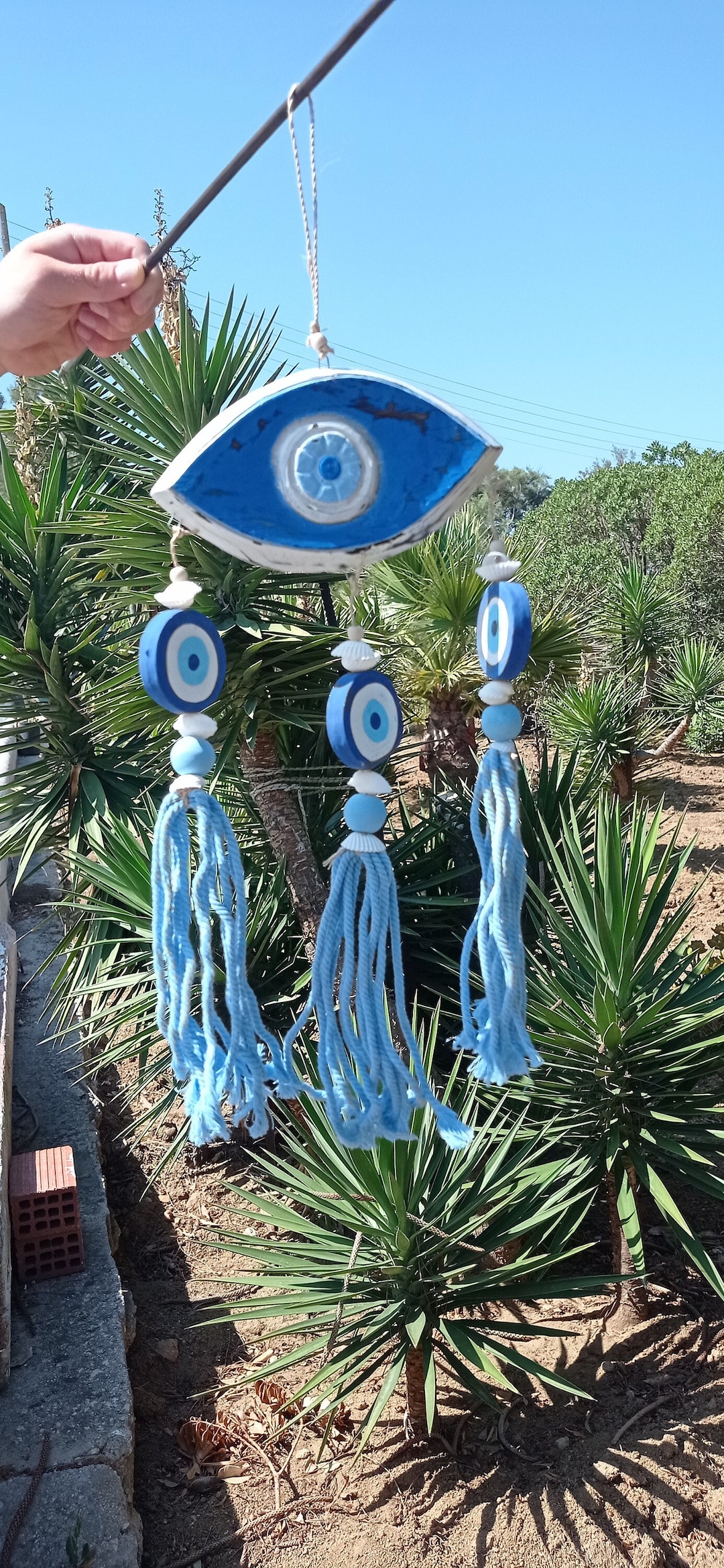 Large Evil Eye Blue Eyes Wall Hanging Decoration - Etsy
